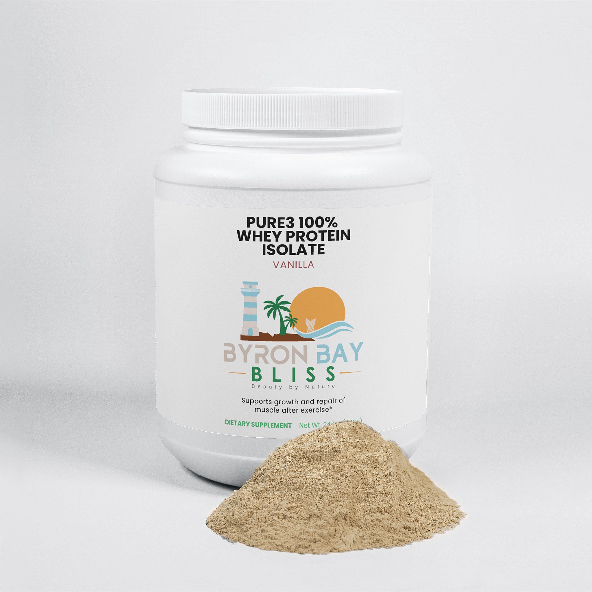 Pure3 100% Whey Protein Isolate (Vanilla) – Byron Bay Bliss
